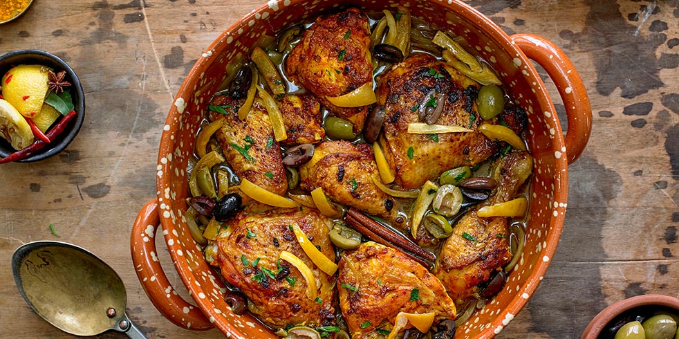 Chicken tagine with olives & lemon Recipe | Buy West Eat Best