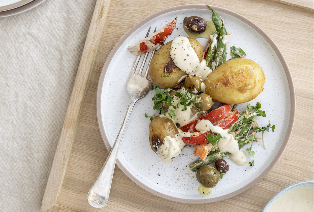 Warm potato, olive & bean salad Recipe | Buy West Eat Best