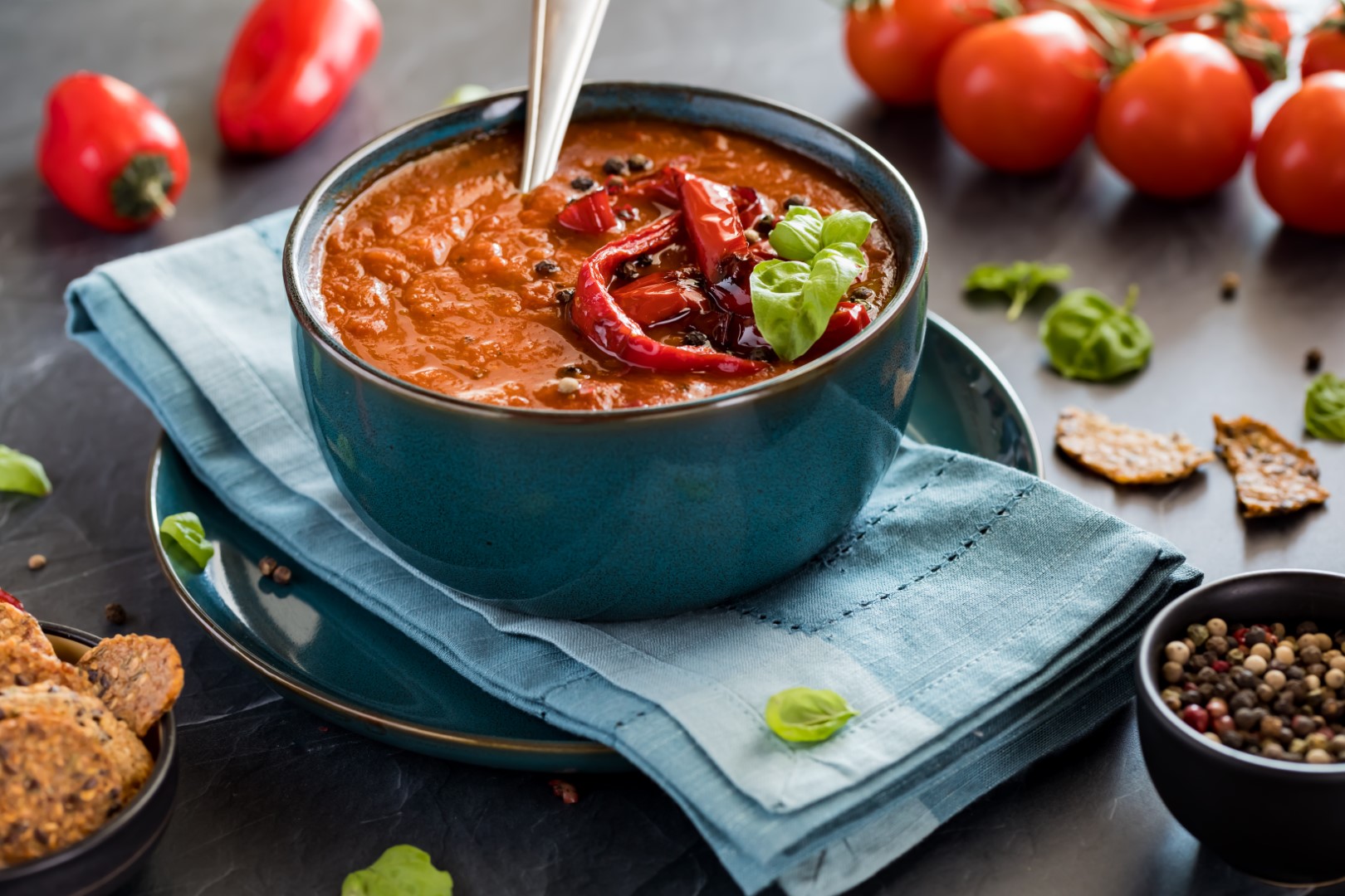 Roasted red capsicum soup Recipe | Buy West Eat Best